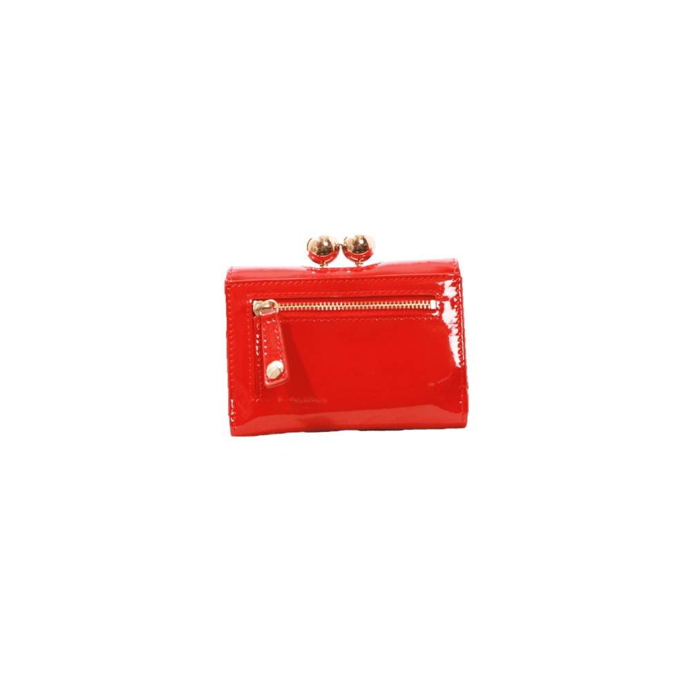 Ted Baker Red Sonita Patent Bobble Purse | Oxygen Clothing