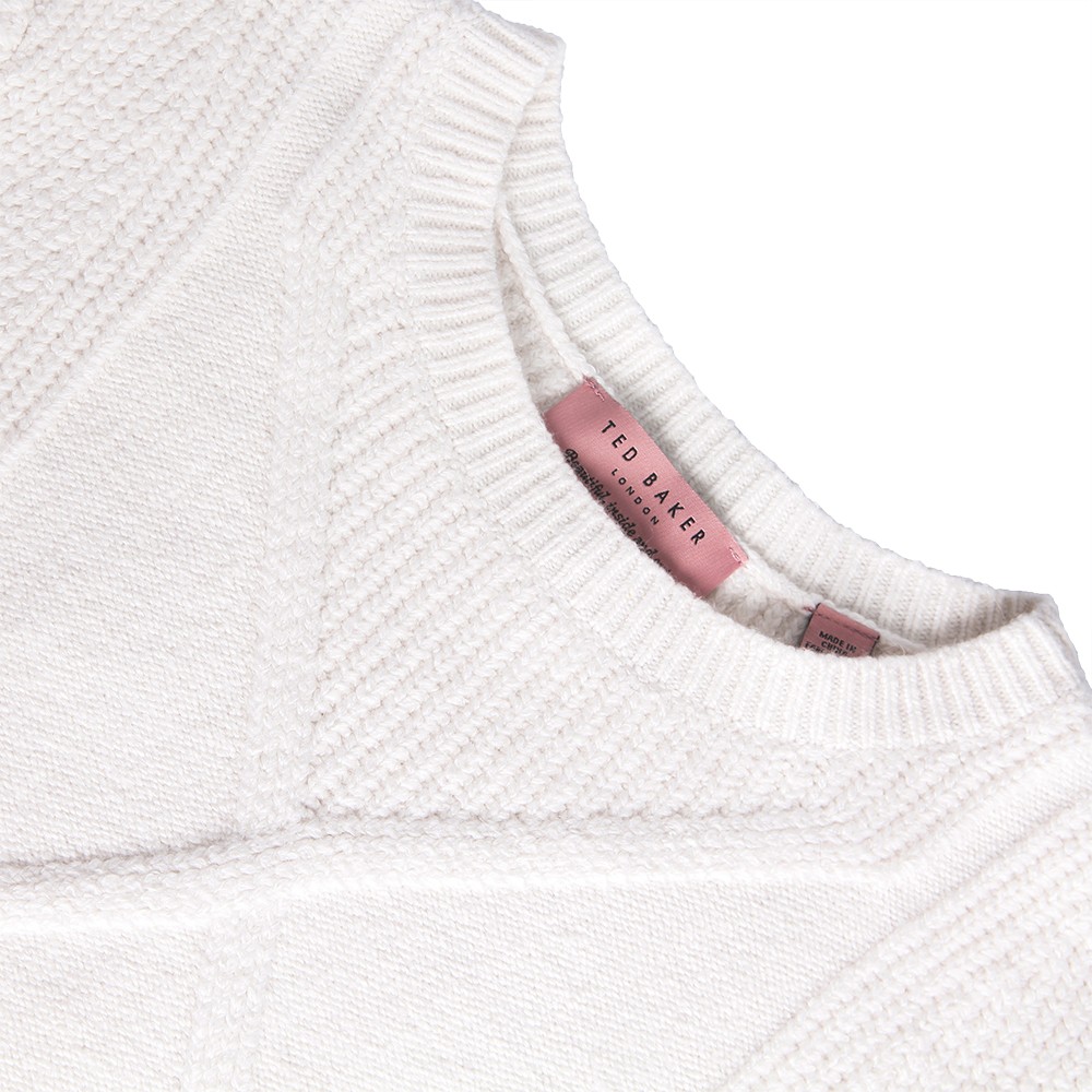 Ted Baker Ivory Ohavia Peplum Detail Sweater | Oxygen Clothing