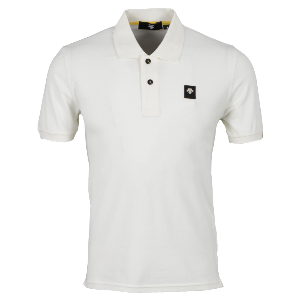 Descente White Cotton Polo Shirt | Oxygen Clothing