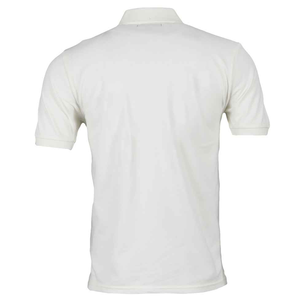 Descente White Cotton Polo Shirt | Oxygen Clothing