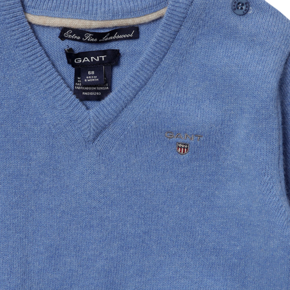 Gant Baby Light Weight Lambswool V Neck Jumper | Masdings