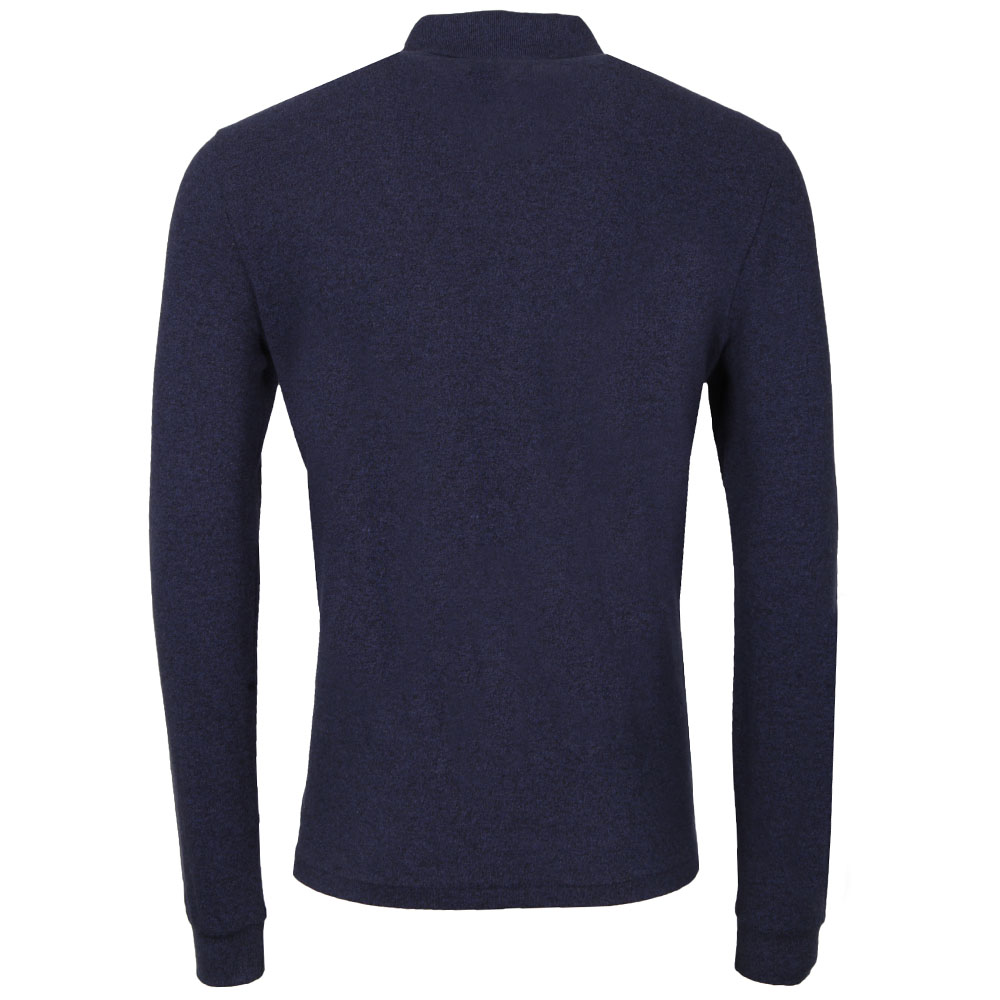 Lacoste L1313 Bleu Indigo Fonce Long Sleeve Polo | Oxygen Clothing