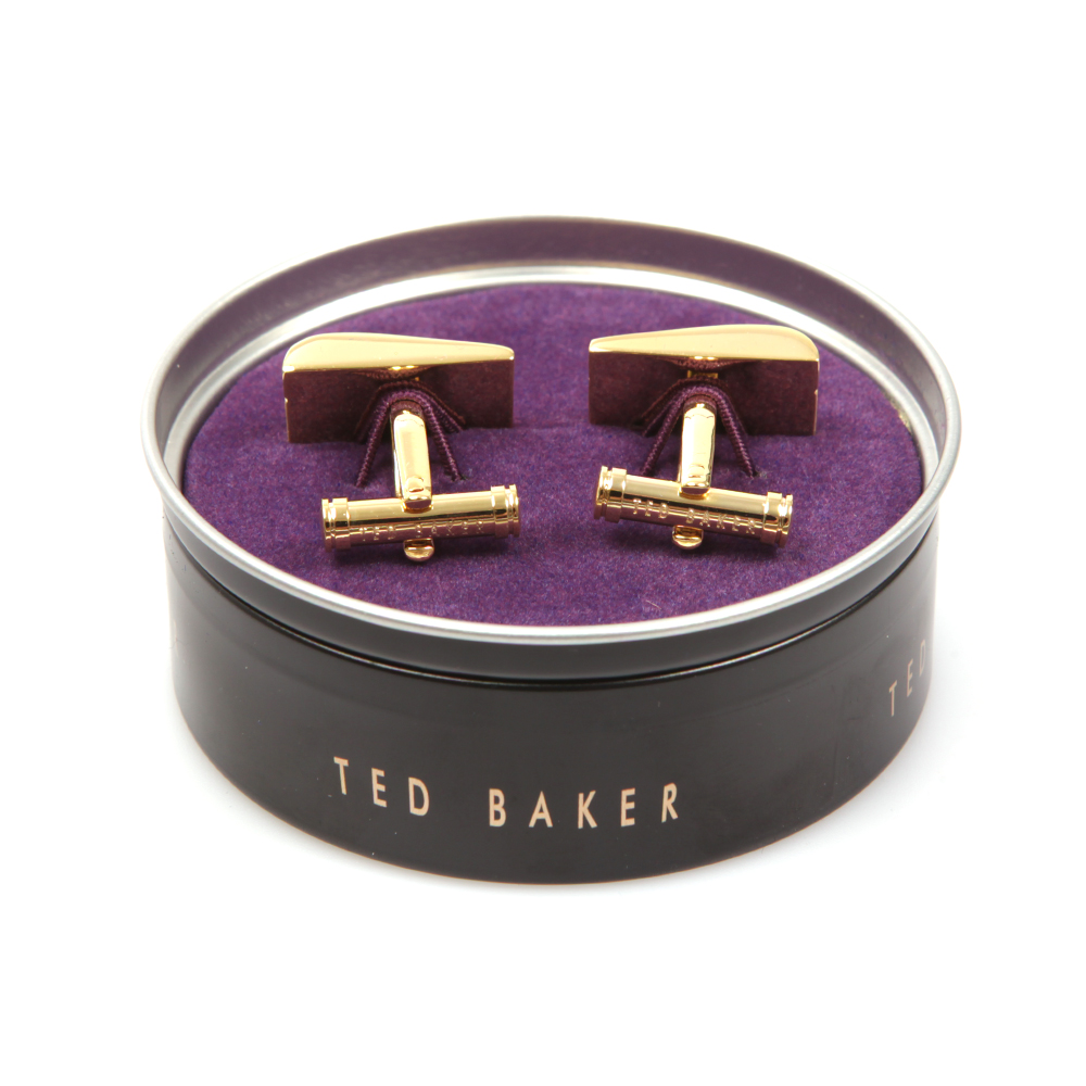 Ted Baker Corner Stone Brushed Cufflink | Masdings