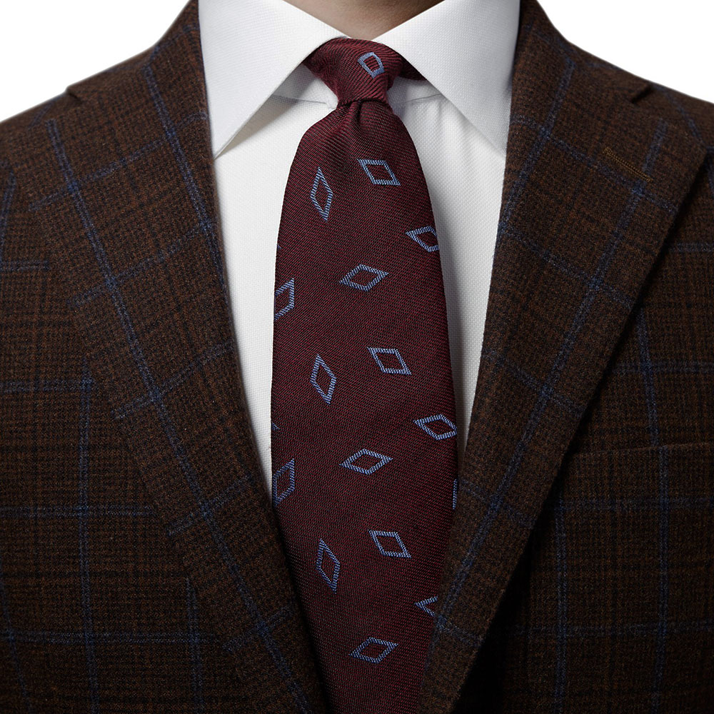 Eton Large Diamond Pattern Tie | Oxygen Clothing
