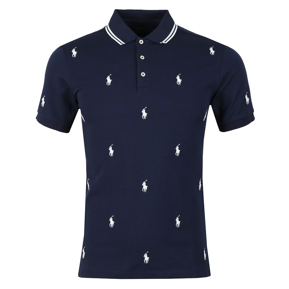 Polo Ralph Lauren All Over Player Logo Polo Shirt | Oxygen Clothing