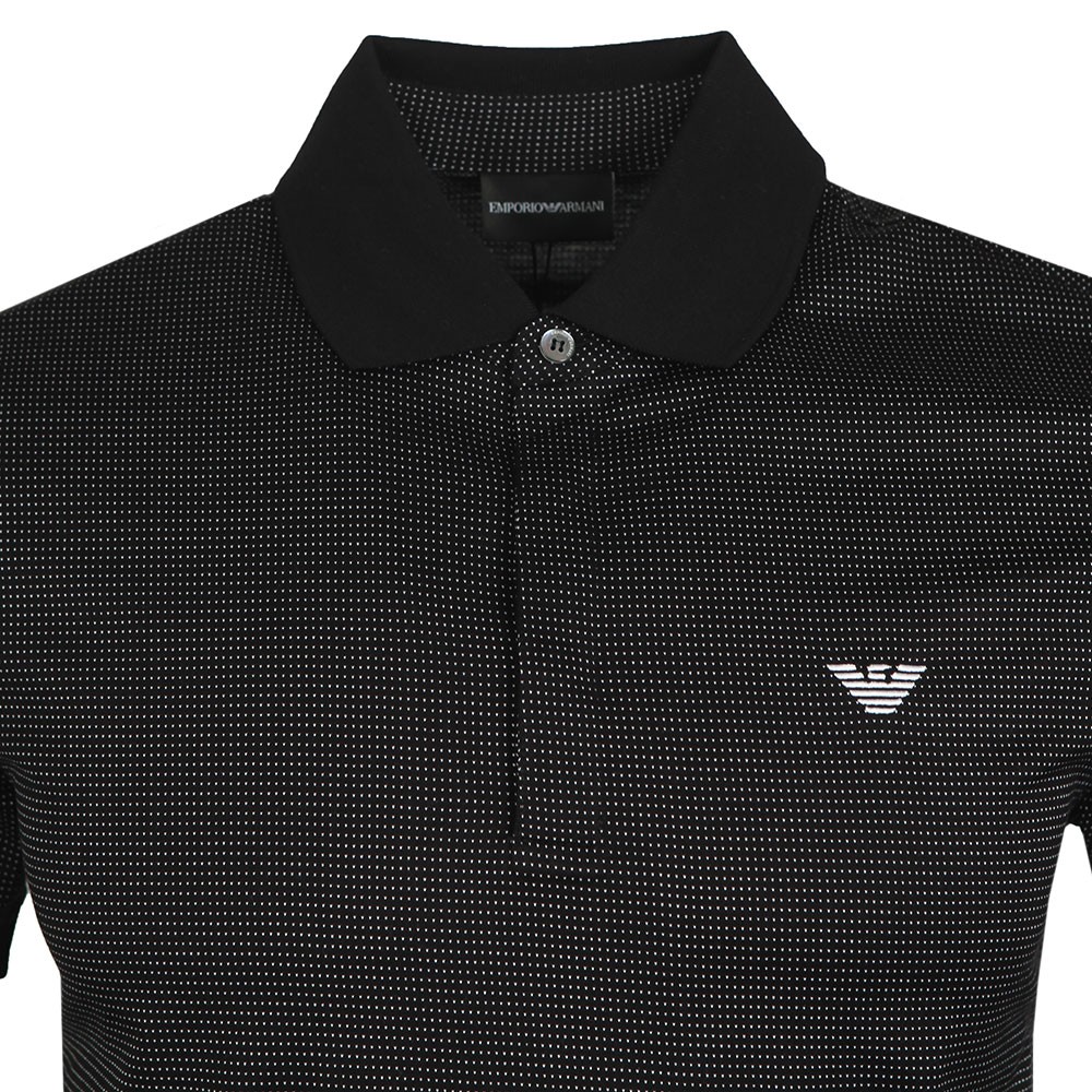 Emporio Armani Micro Dot Polo Shirt | Oxygen Clothing