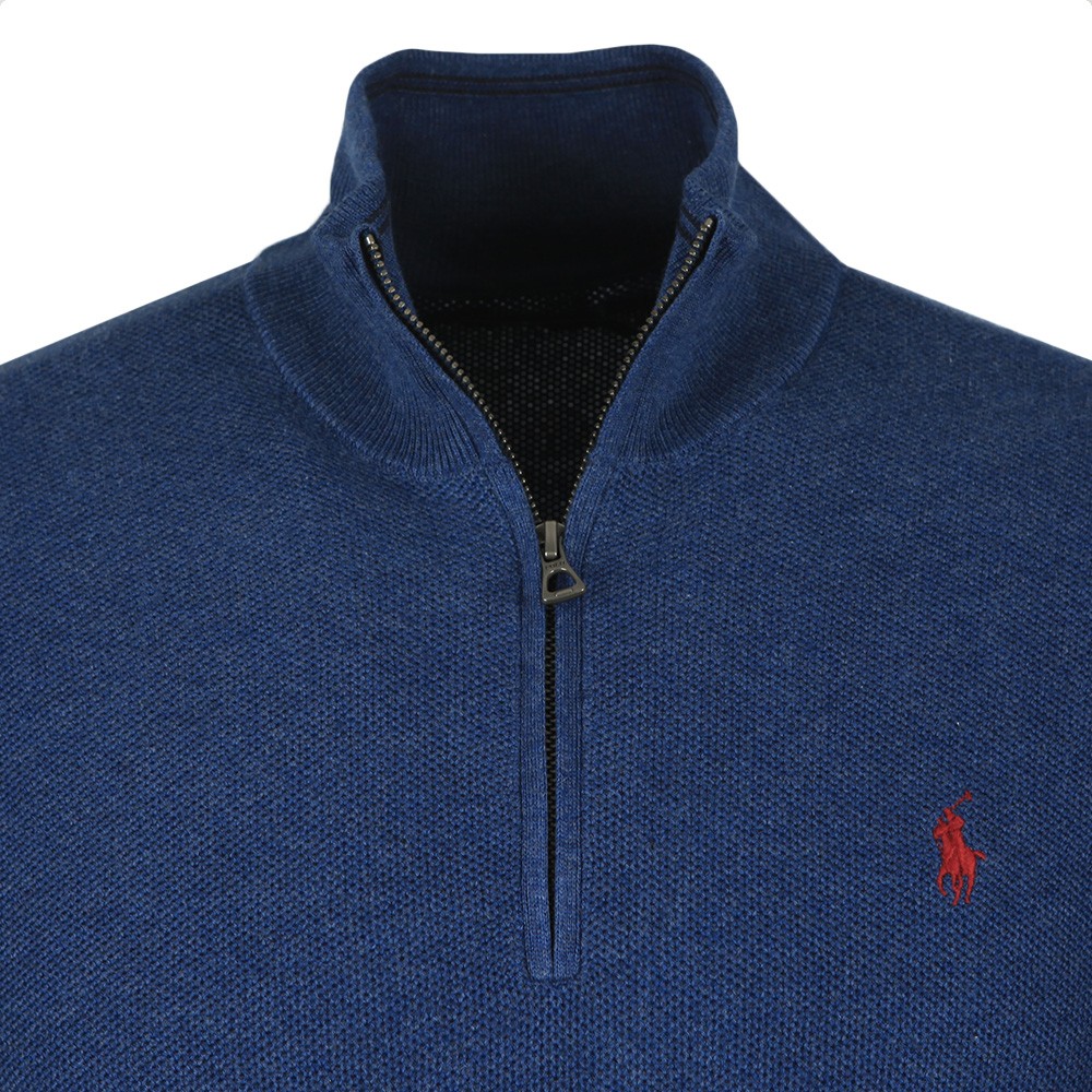Polo Ralph Lauren Waffle Half Zip Sweatshirt | Oxygen Clothing