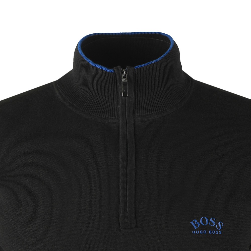 BOSS Athleisure Half Zip Curved Logo Jumper | Oxygen Clothing