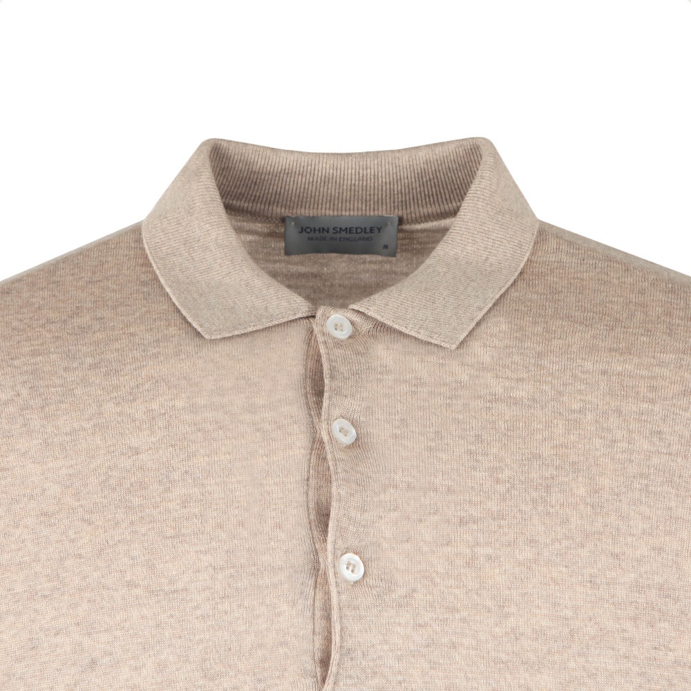 John Smedley Belper Long Sleeve Polo Shirt | Oxygen Clothing