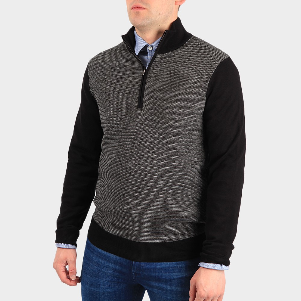 BOSS Formal Ponzio Half Zip Jumper | Oxygen Clothing