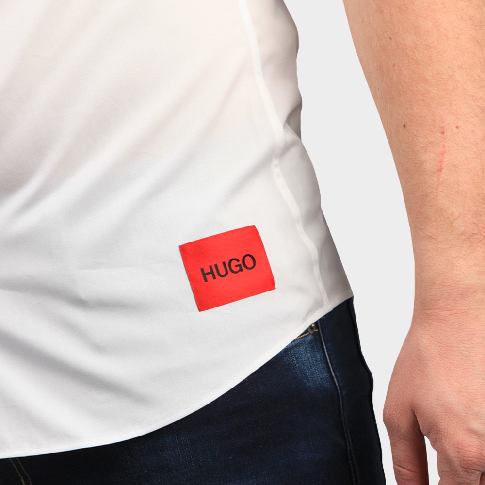 HUGO Empson Square Badge Short Sleeve Shirt | Oxygen Clothing