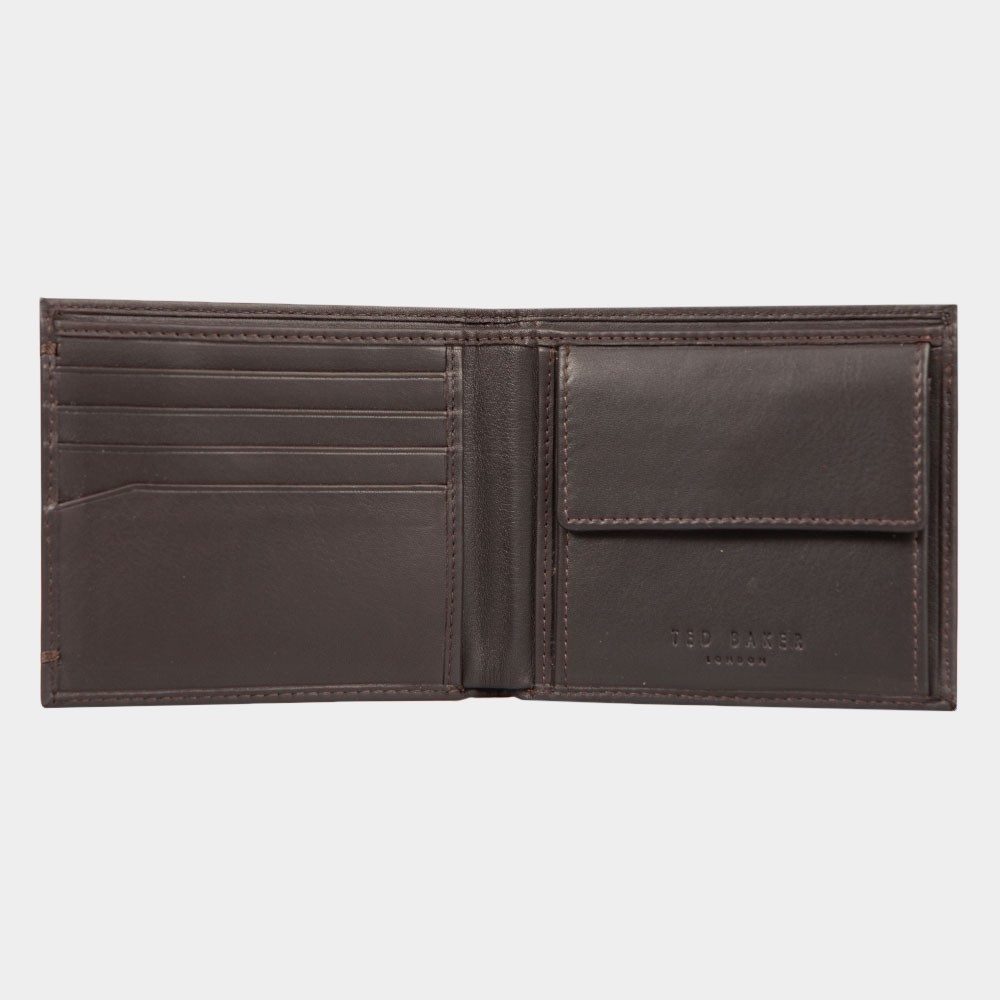 Ted Baker Harvys Core Bi-fold Coin Leather Wallet | Masdings