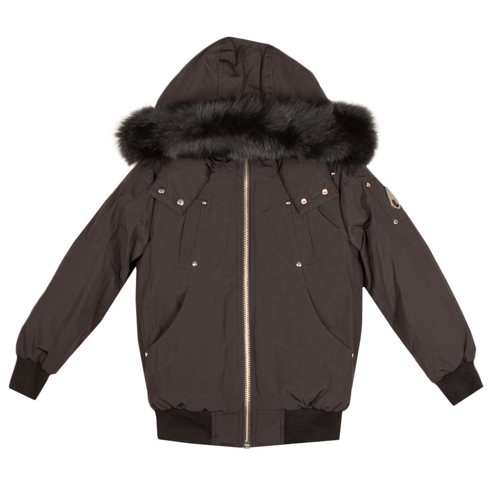 Moose Knuckles Kids Silver Badge Bomber | Oxygen Clothing