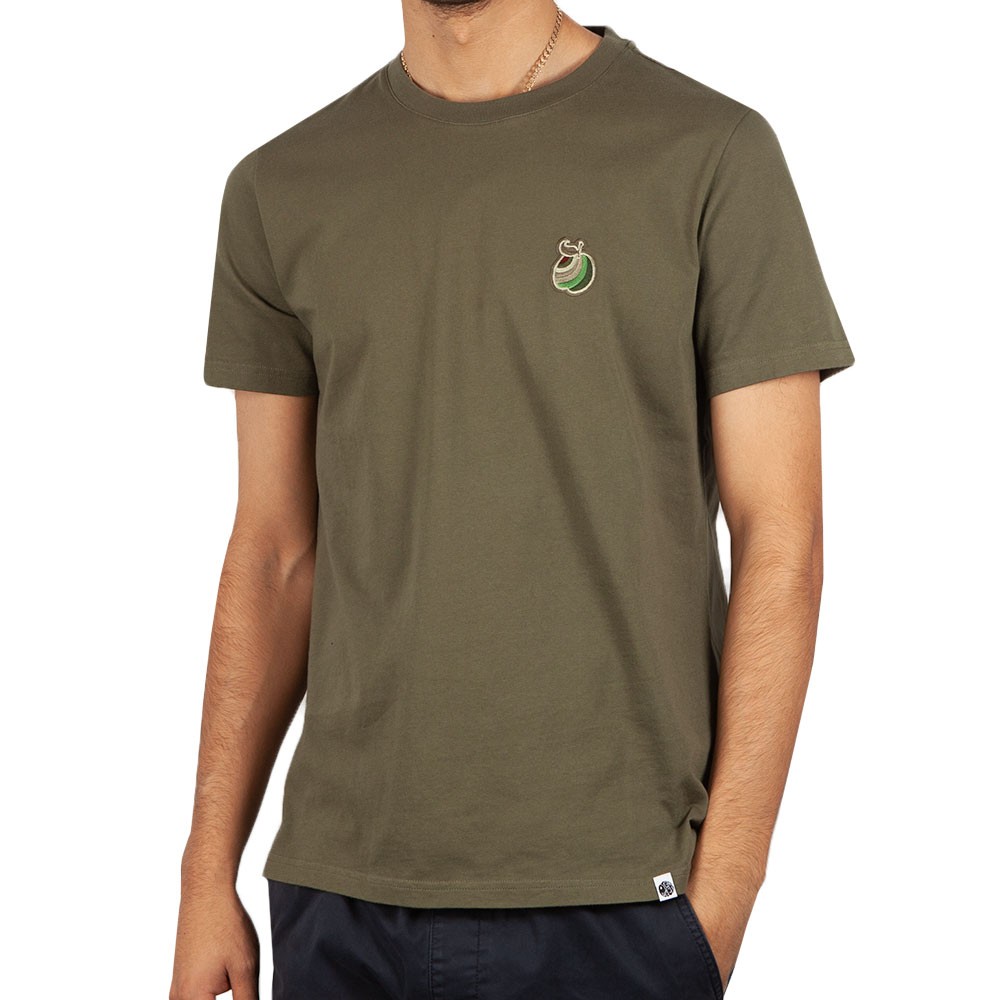 Pretty Green Autumn Apple Embroidery Crew T-Shirt | Masdings