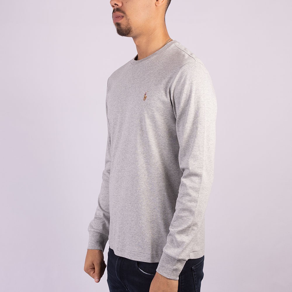 Polo Ralph Lauren Custom Slim Fit Long Sleeve Pima Cotton T Shirt | Oxygen Clothing