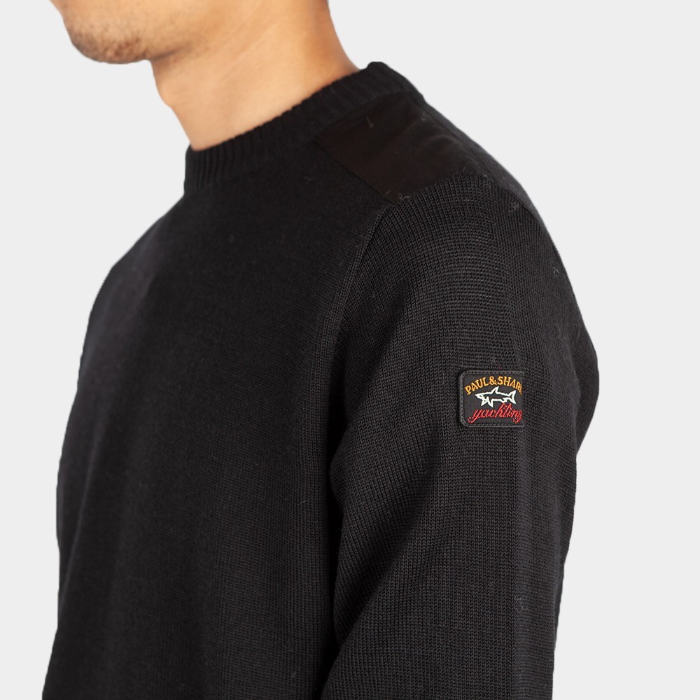 Paul & Shark Shoulder Detail Crew Neck Jumper | Oxygen Clothing