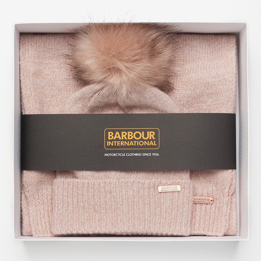 Barbour Lifestyle Sparkle Beanie & Scarf Set | Oxygen Clothing