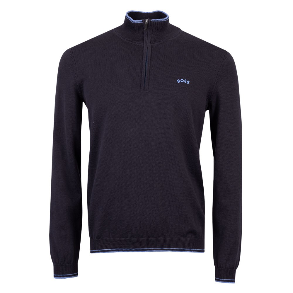 BOSS Athleisure Zitom Curved Logo Half Zip Jumper | Oxygen Clothing