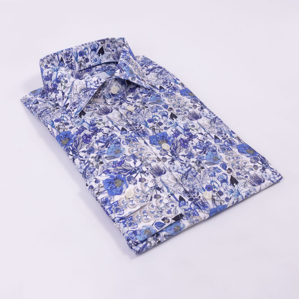 Eton Summer Flower Pattern Shirt | Oxygen Clothing
