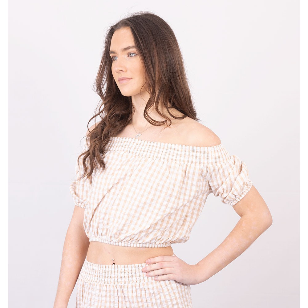 French Connection Filippa Cotton Poplin Off Shoulder Top | Oxygen Clothing