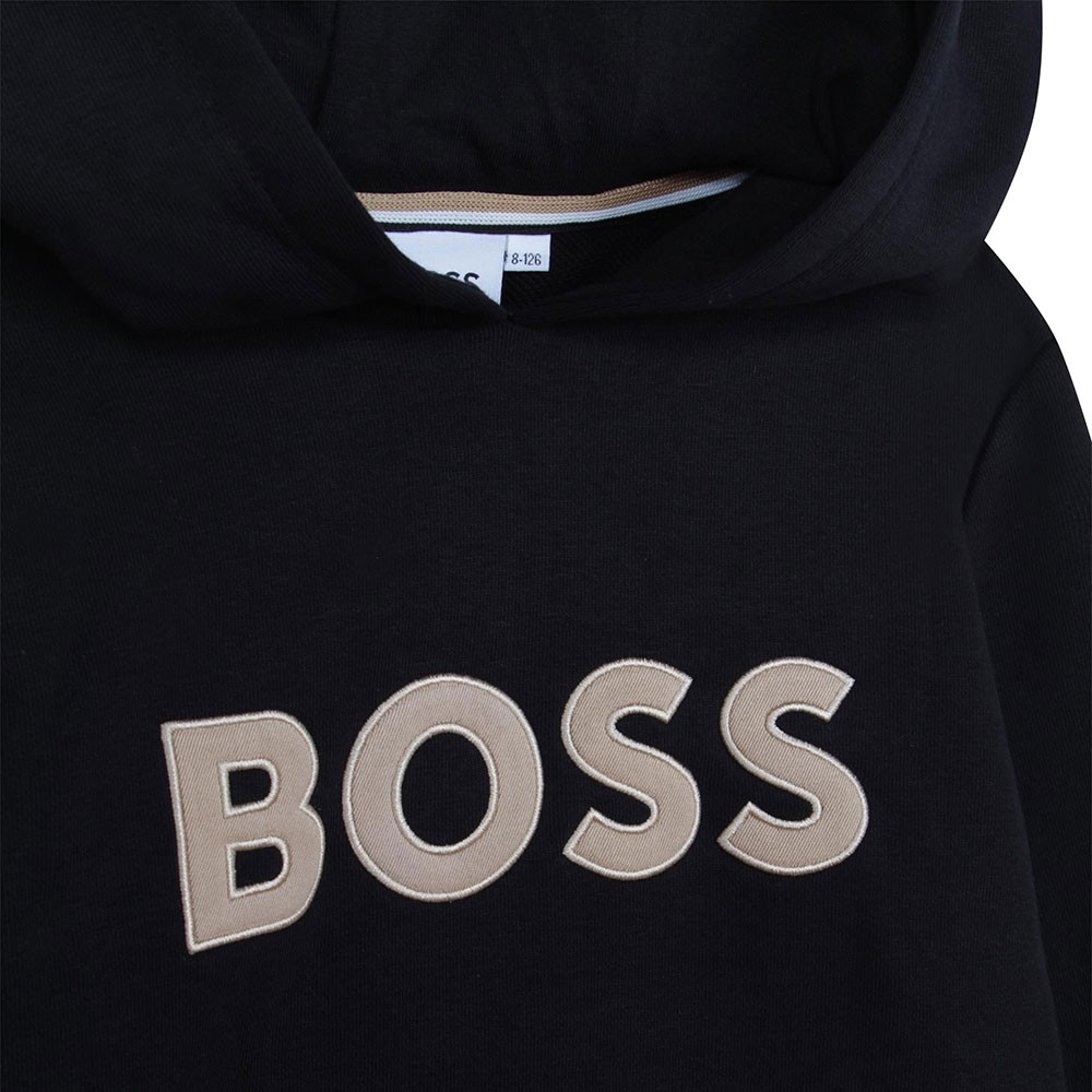 BOSS Embroidered Gold Logo Hoody | Oxygen Clothing