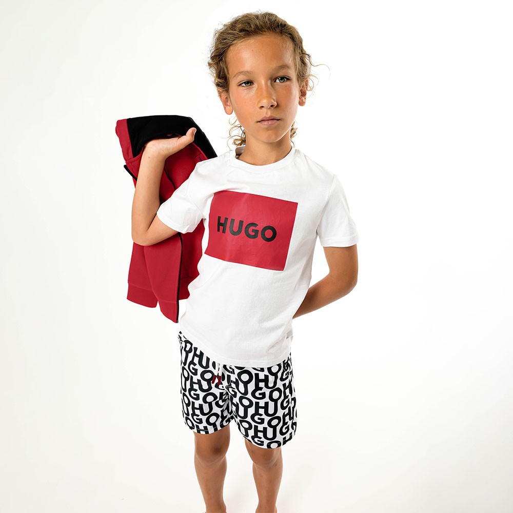 HUGO Square Logo T Shirt | Oxygen Clothing