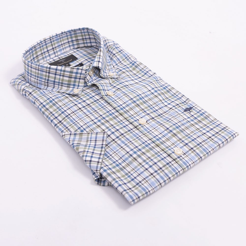 Fynch Hatton Combi Check Shirt | Masdings