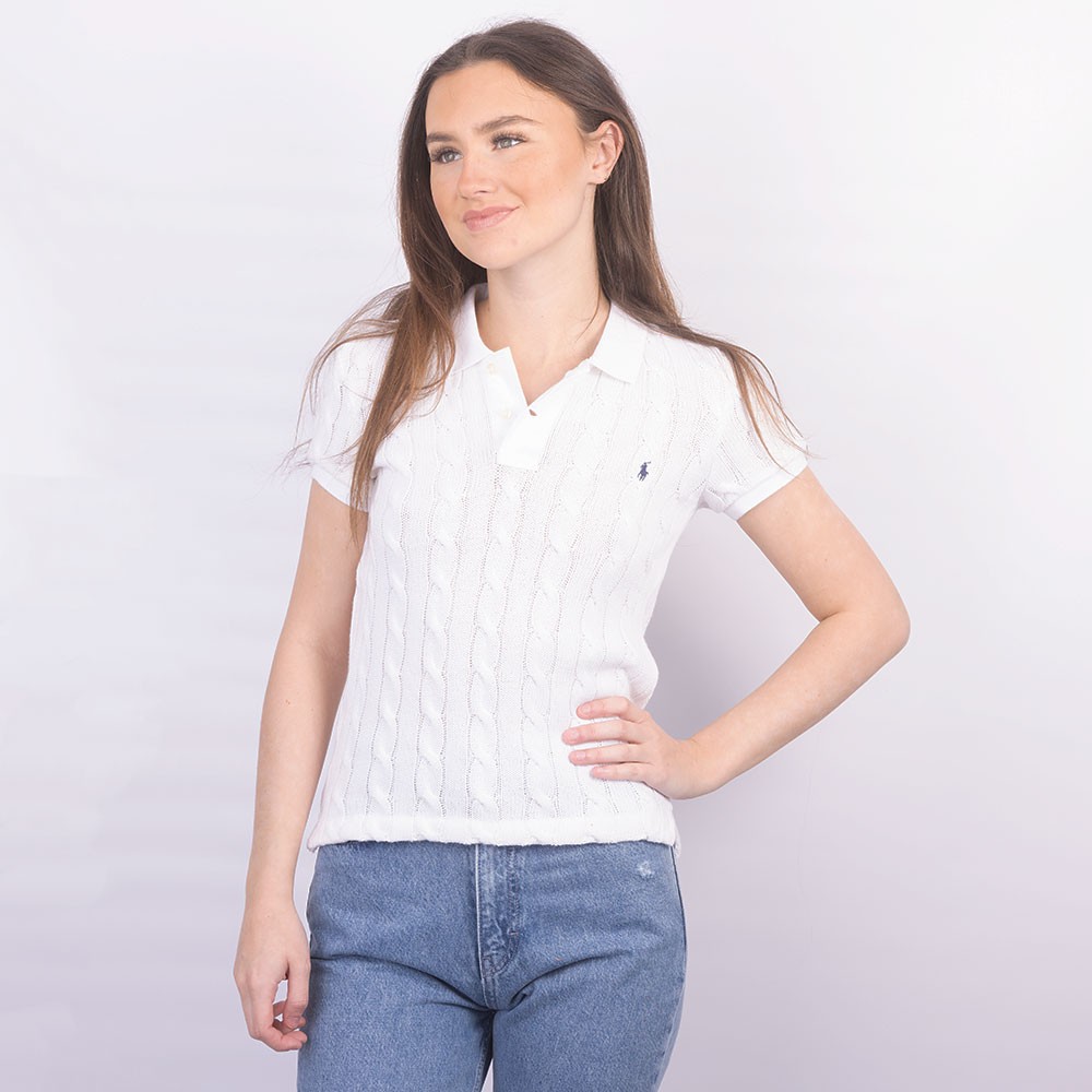 Polo Ralph Lauren Cable Knit Polo Shirt | Oxygen Clothing