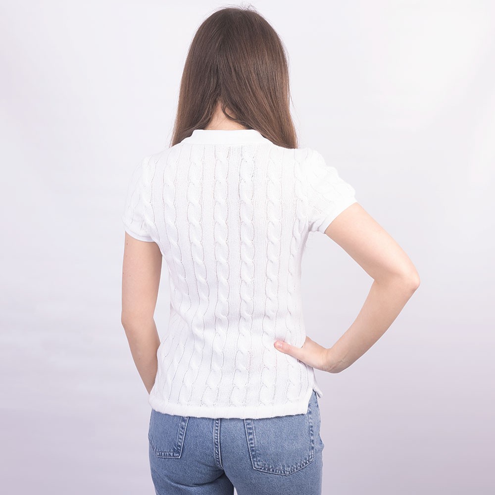 Polo Ralph Lauren Cable Knit Polo Shirt | Oxygen Clothing