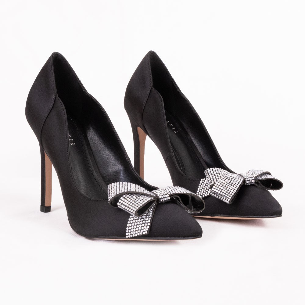Ted Baker Orlilas Satin Crystal Bow Court Shoe | Oxygen Clothing
