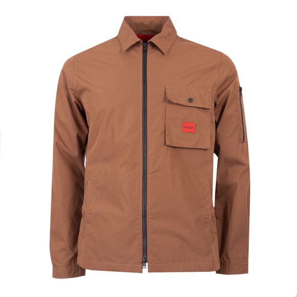 HUGO Emmond Red Patch Overshirt | Oxygen Clothing