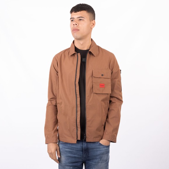 HUGO Emmond Red Patch Overshirt | Oxygen Clothing