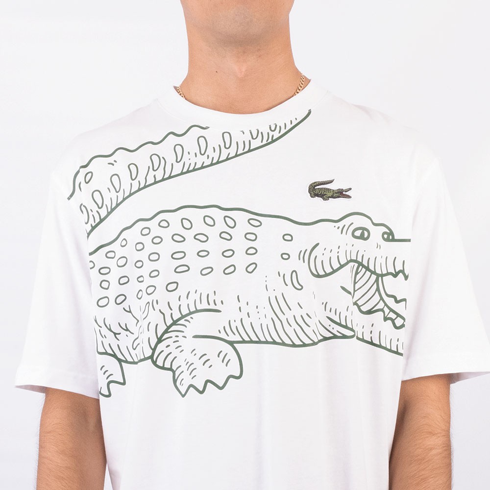 Lacoste TH5511 Crocodile Print T-Shirt | Oxygen Clothing