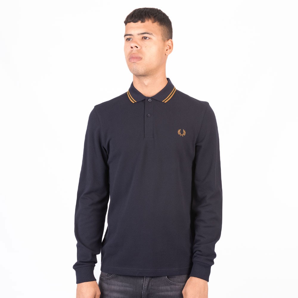 Fred Perry L/S Tipped Polo | Oxygen Clothing