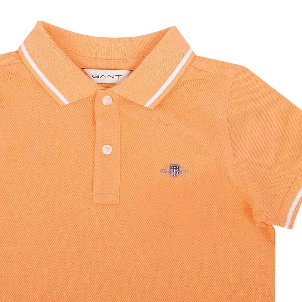 Gant Tipped Shield Short Sleeve Polo Shirt | Masdings