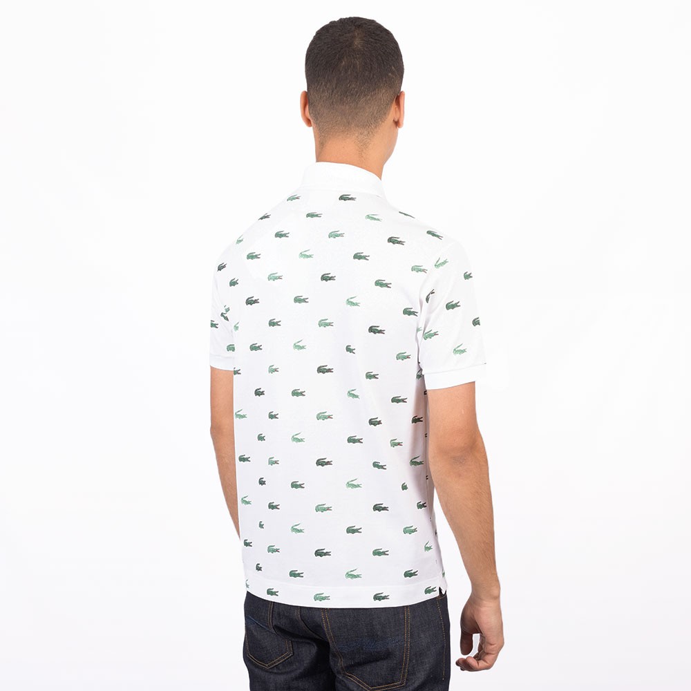 Lacoste PH3562 All Over Croc Polo Shirt | Oxygen Clothing