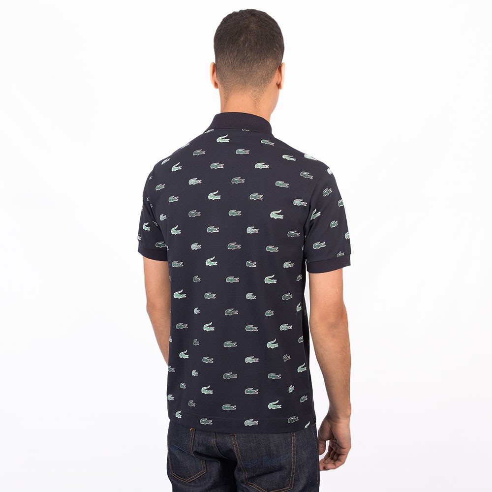 Lacoste PH3562 All Over Croc Polo Shirt | Oxygen Clothing