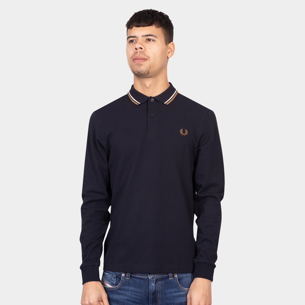 Fred Perry L/S Tipped Polo | Oxygen Clothing