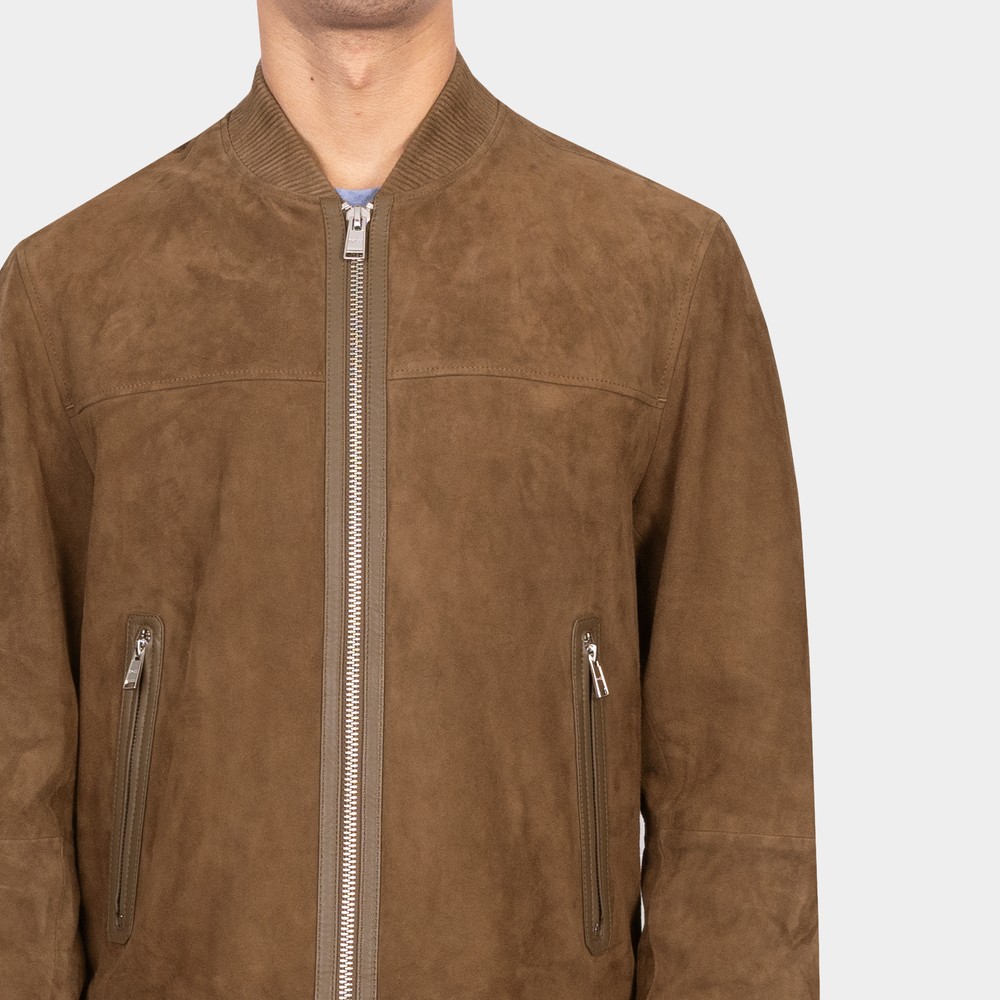 BOSS Formal Malbano3 Suede Bomber | Oxygen Clothing