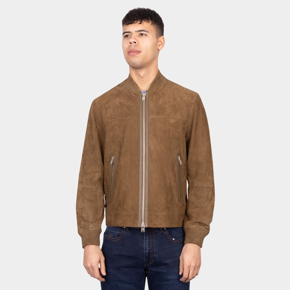 BOSS Formal Malbano3 Suede Bomber | Oxygen Clothing