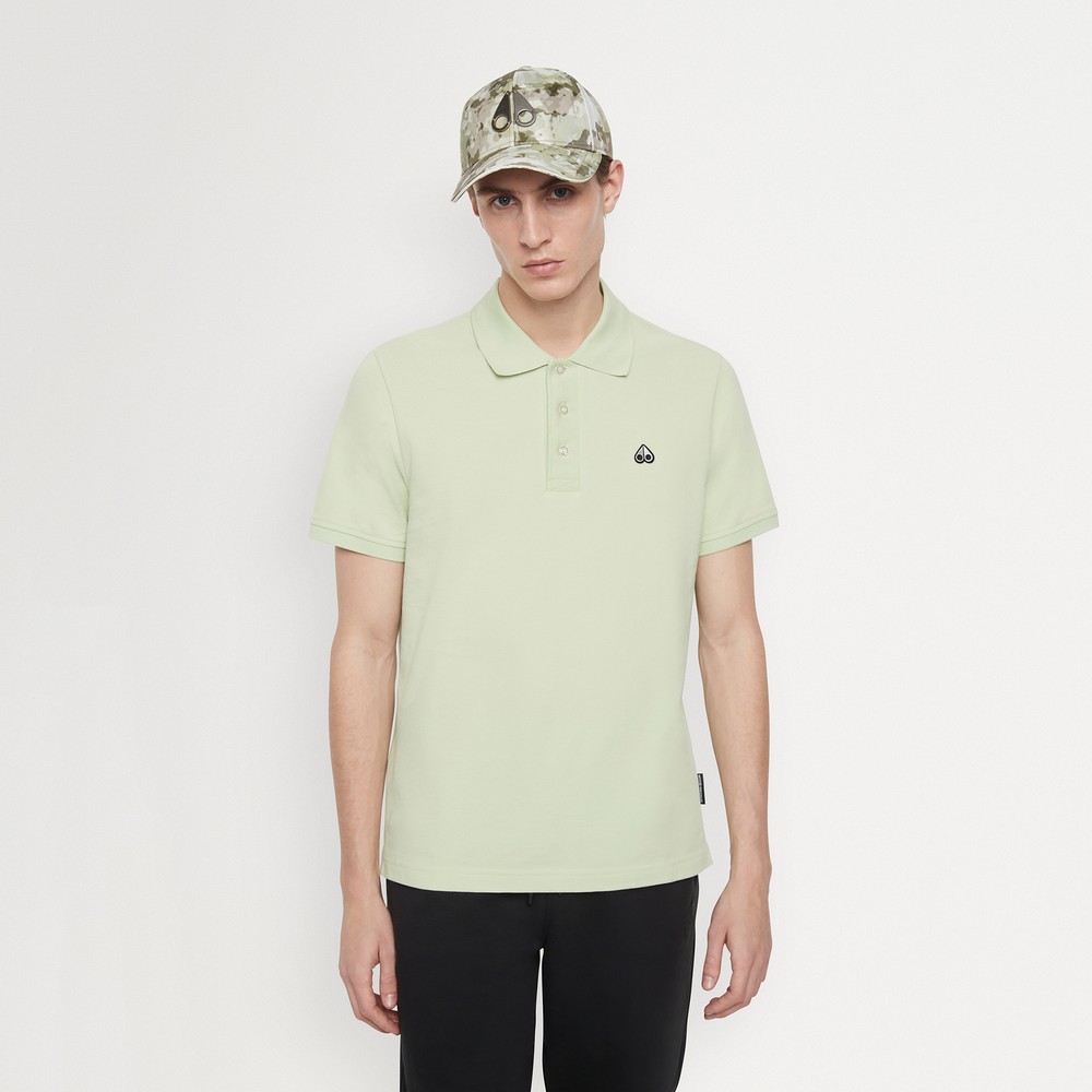 Moose Knuckles Gold Polo Shirt | Oxygen Clothing