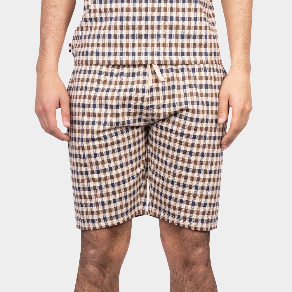 Aquascutum Active Club Check Jersey Short | Oxygen Clothing
