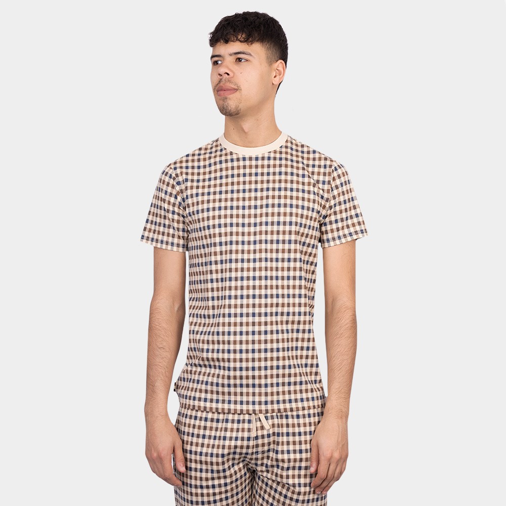 Aquascutum Active Club Check T Shirt | Oxygen Clothing