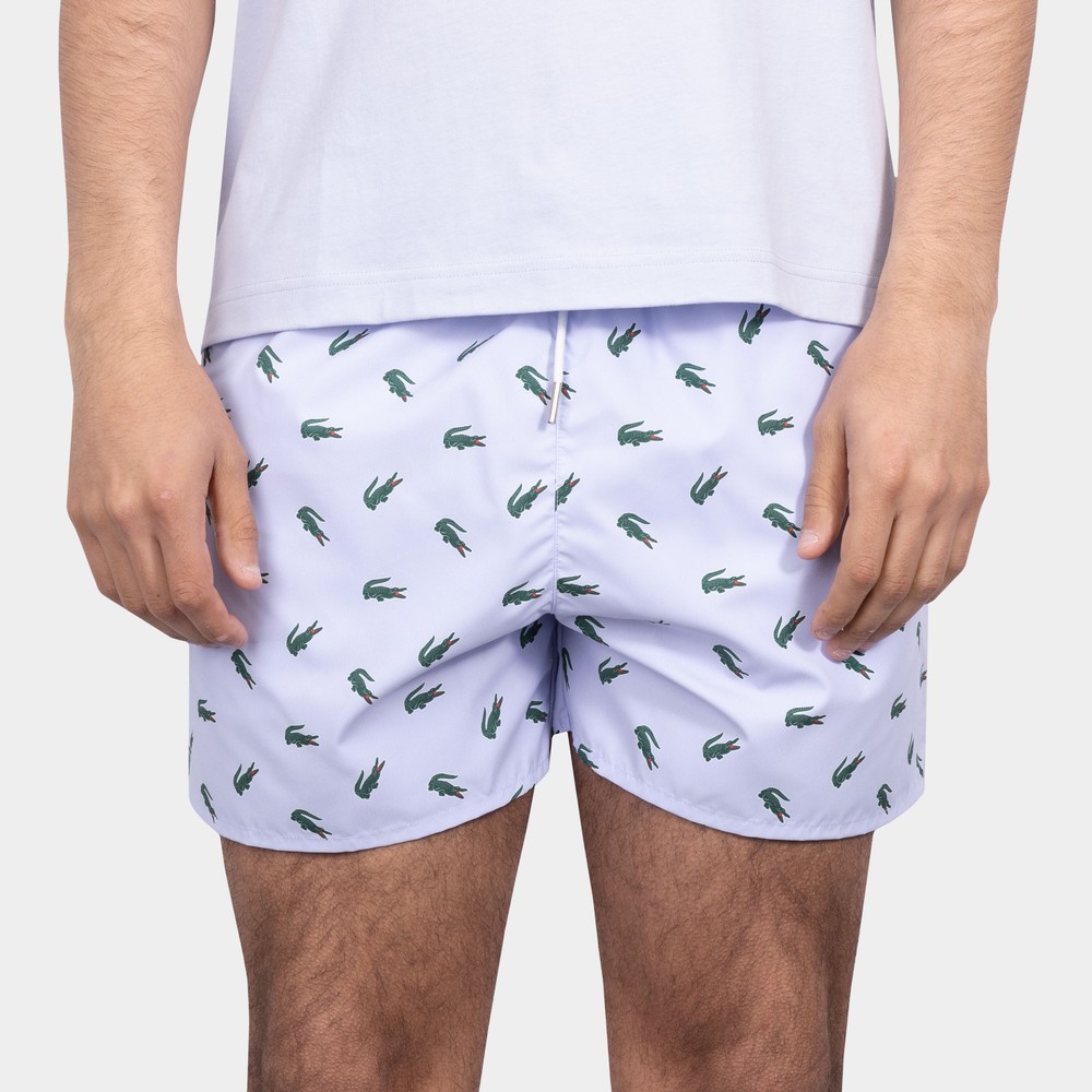 Lacoste Crocodile Print Swim Shorts | Oxygen Clothing