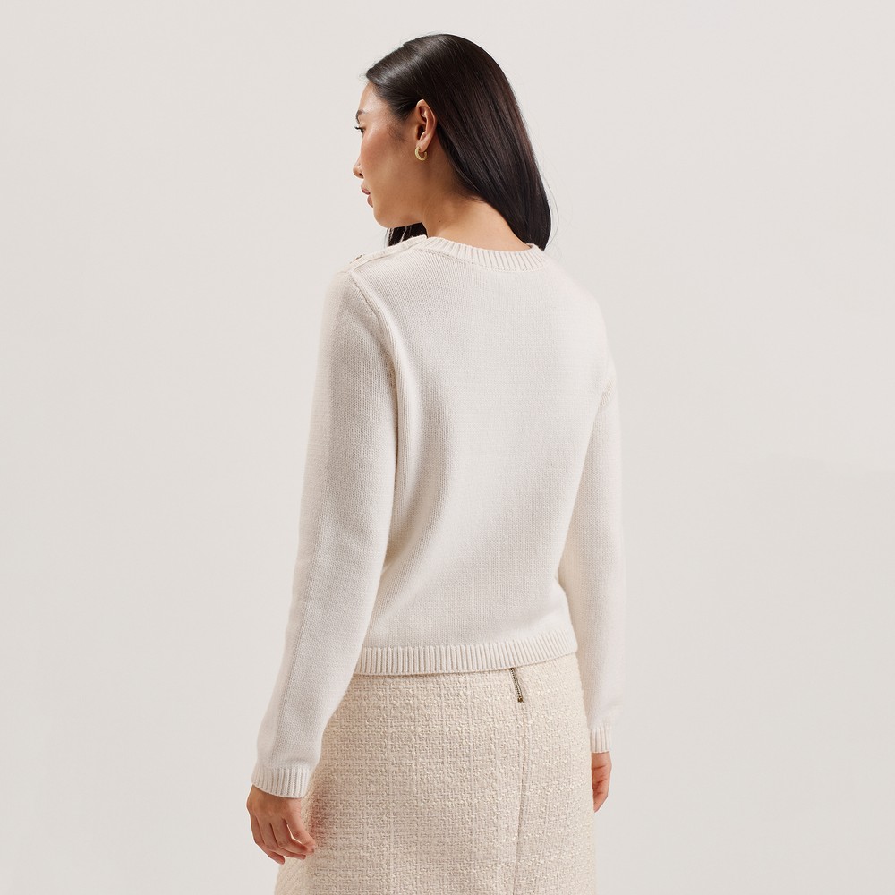 Ted Baker Janha Rose Button Sweater | Oxygen Clothing