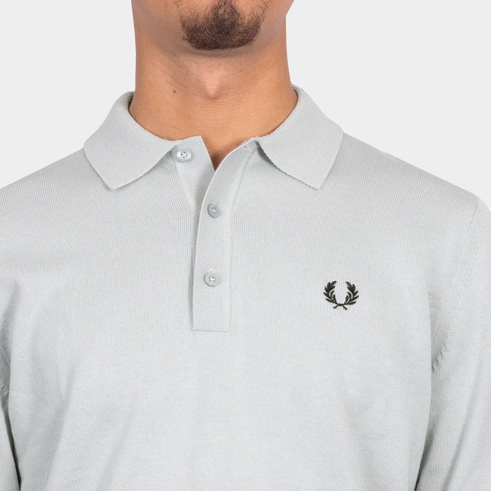 Fred Perry Knitted L/S Polo Shirt | Oxygen Clothing