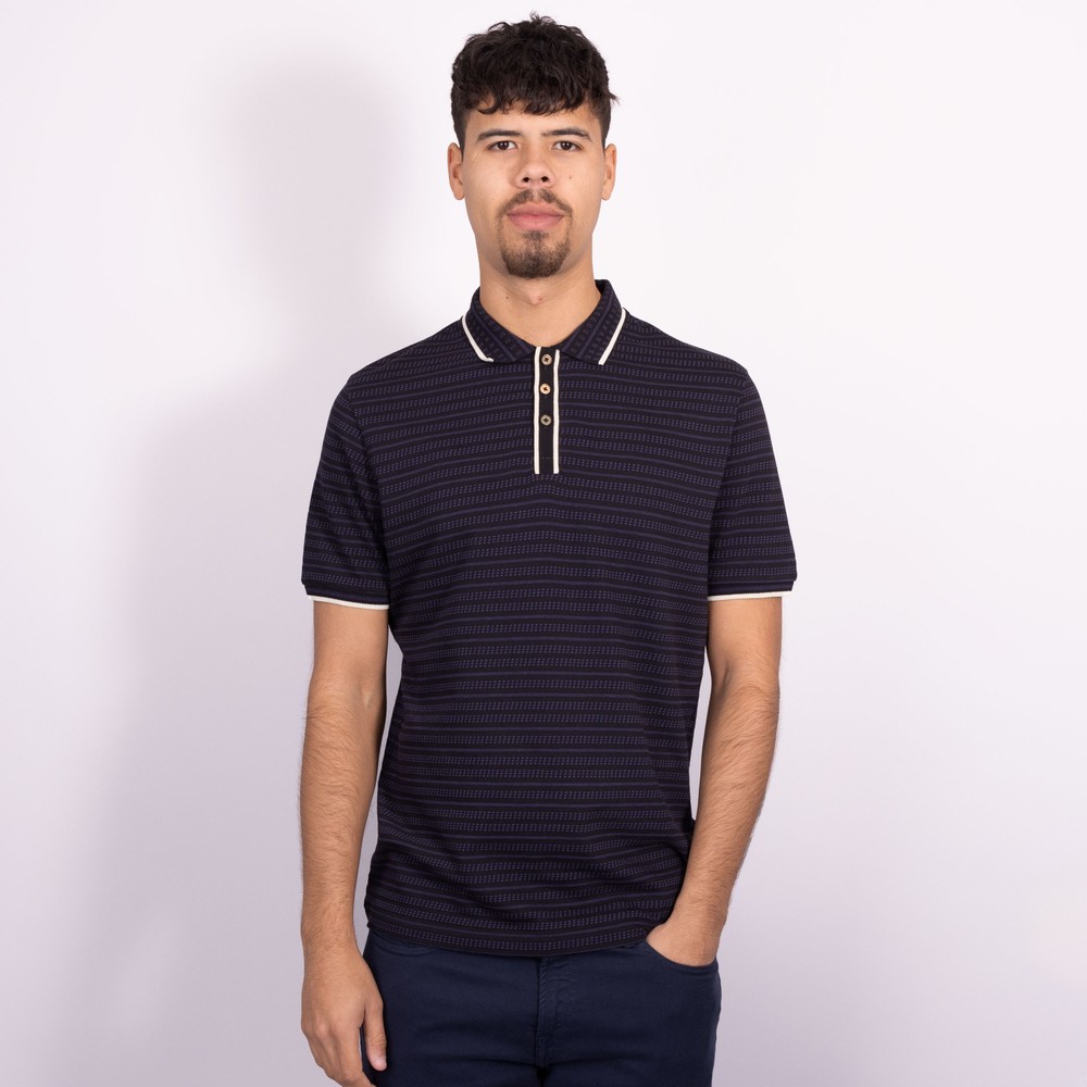 PS Paul Smith Patterned Polo Shirt | Oxygen Clothing