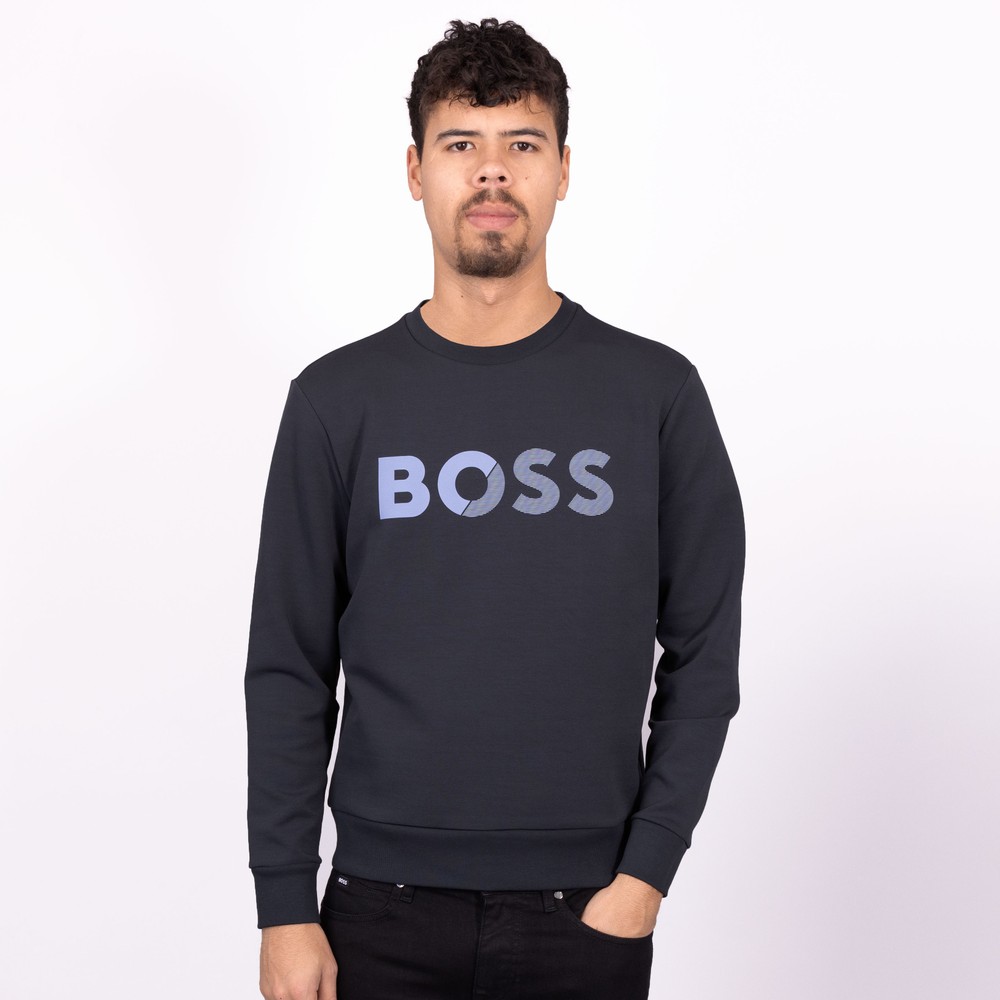 BOSS Salbo Tape Logo Sweatshirt | Oxygen Clothing