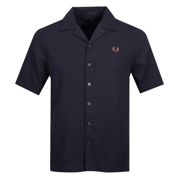 Fred Perry Pique Texture Revere Collar Short Sleeve Shirt | Oxygen Clothing
