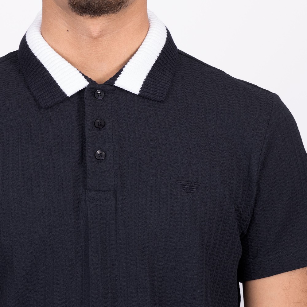 Emporio Armani Chevron Beach Polo Shirt | Oxygen Clothing